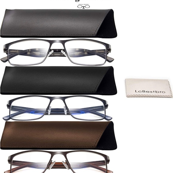 Amazon | Other | Farsighted Glasses Unisex 3 Pairs Multicolored Frames ...